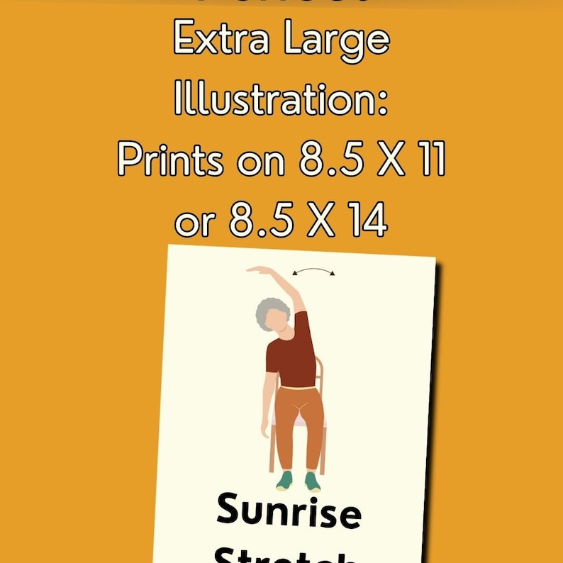 Chair Yoga Illustrations for Instructors, Chair Exercise for Seniors ...