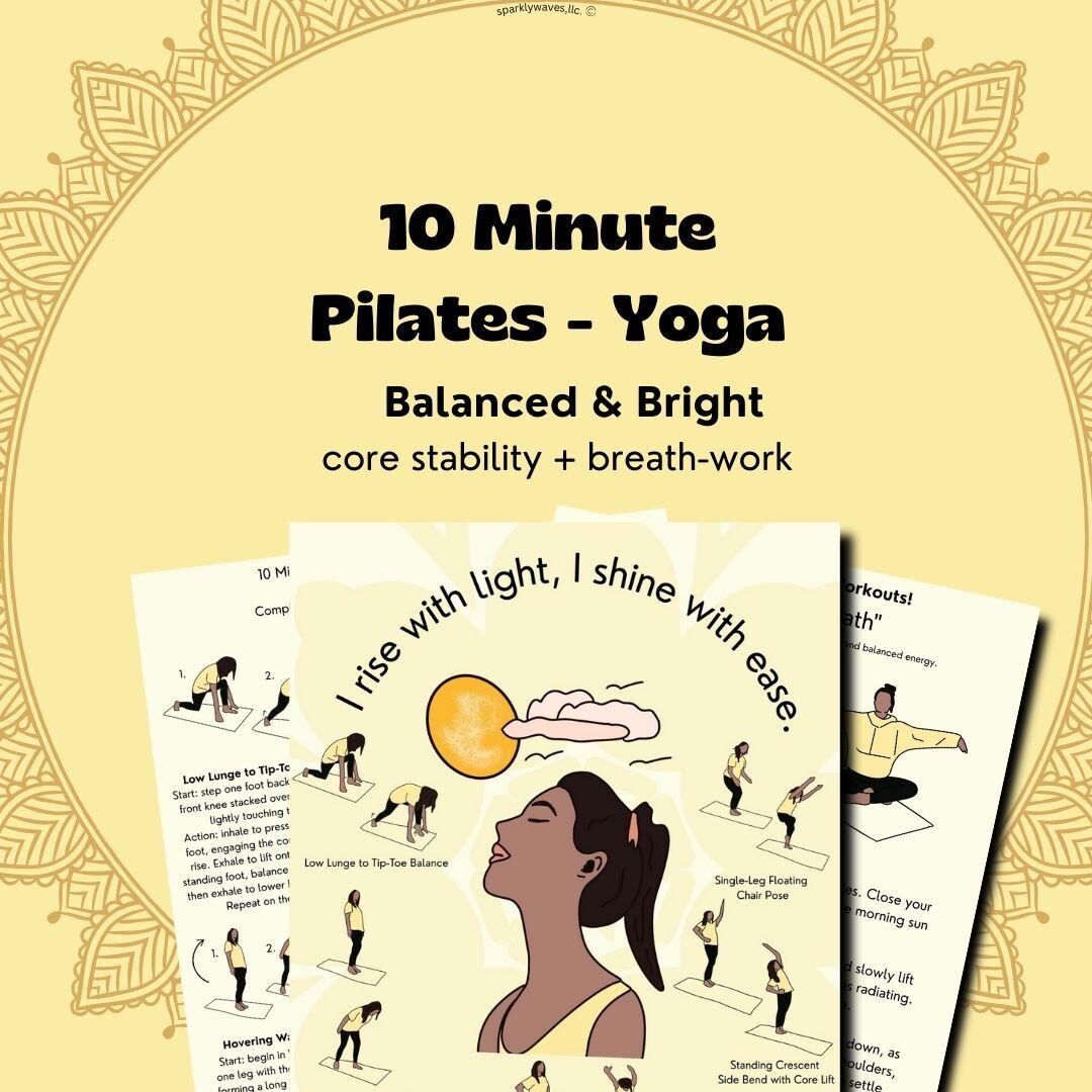 10 Minute Pilates Workout, Pilates for Balance, Morning Pilates Routine ...