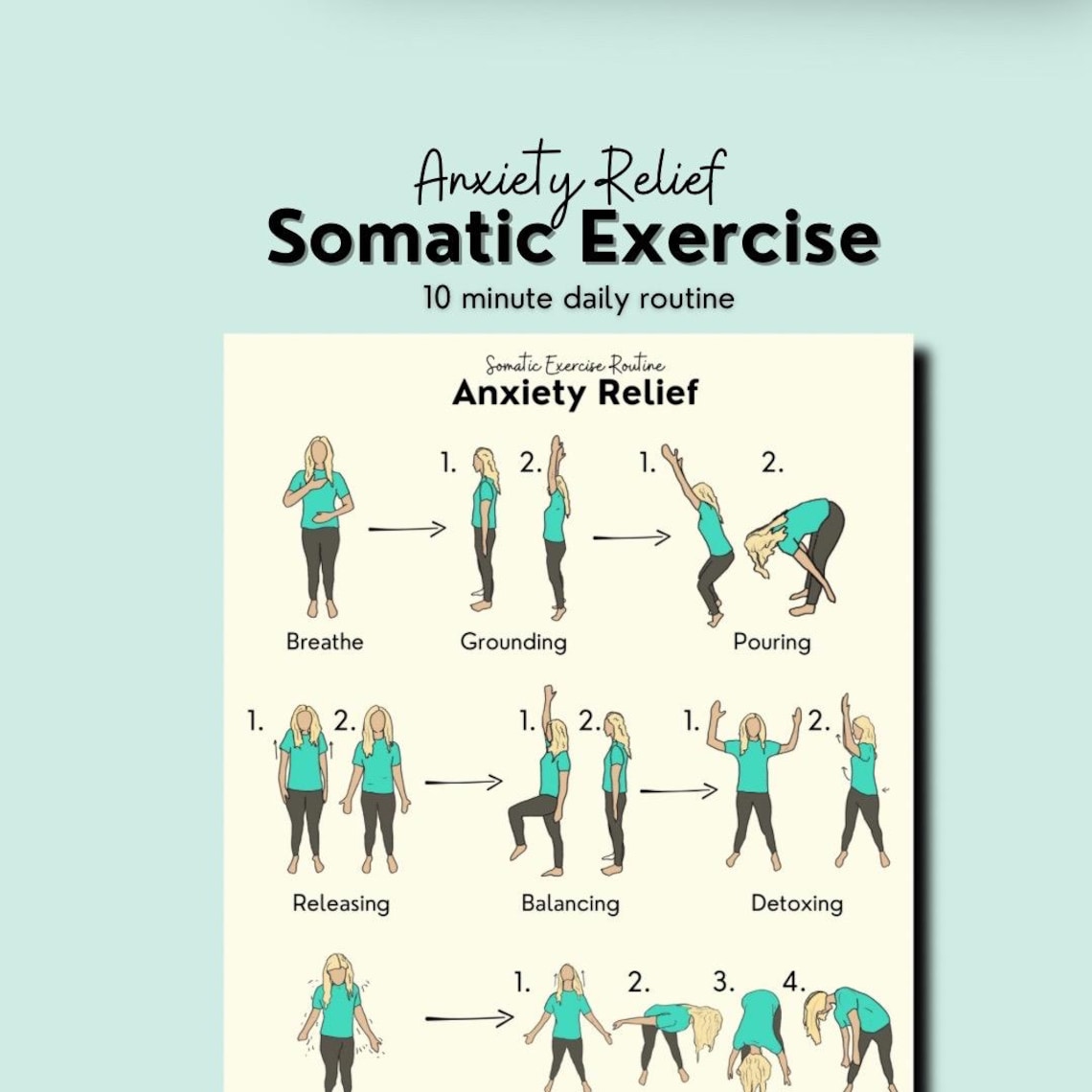 Somatic Exercises for Anxiety PDF, Somatic Yoga Exercises, Breathing ...
