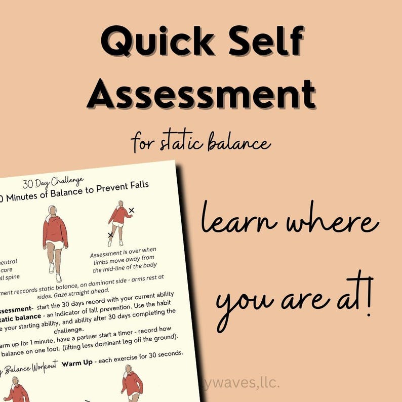 Fall Prevention PDF for Seniors, Stability Exercises for Elderly, Fall ...