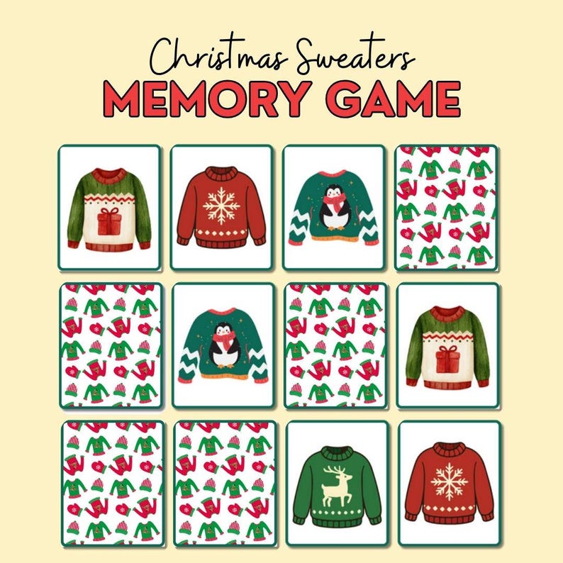Memory Matching Game for Seniors, Memory Training Game, Dementia ...