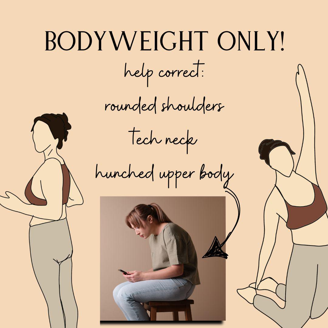 Posture Workout Routine, Fix Posture Exercise Pdf, Rounded Shoulder ...