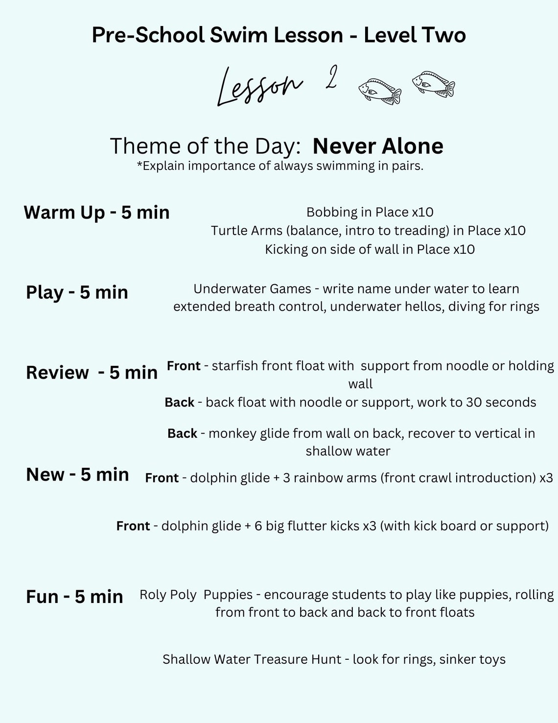 Printable Swim Lessons for Children, Learn to Swim, Swim Lesson for ...