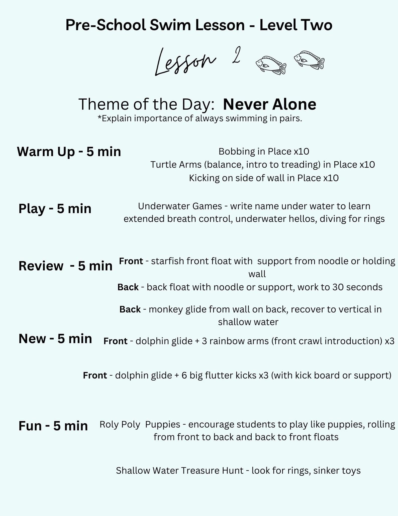 Printable Swim Lessons for Children, Learn to Swim, Swim Lesson for ...