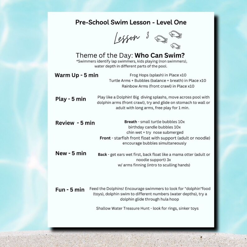 Swim Lessons for Preschoolers, Aquatics Level One, Toddler Swim Class ...