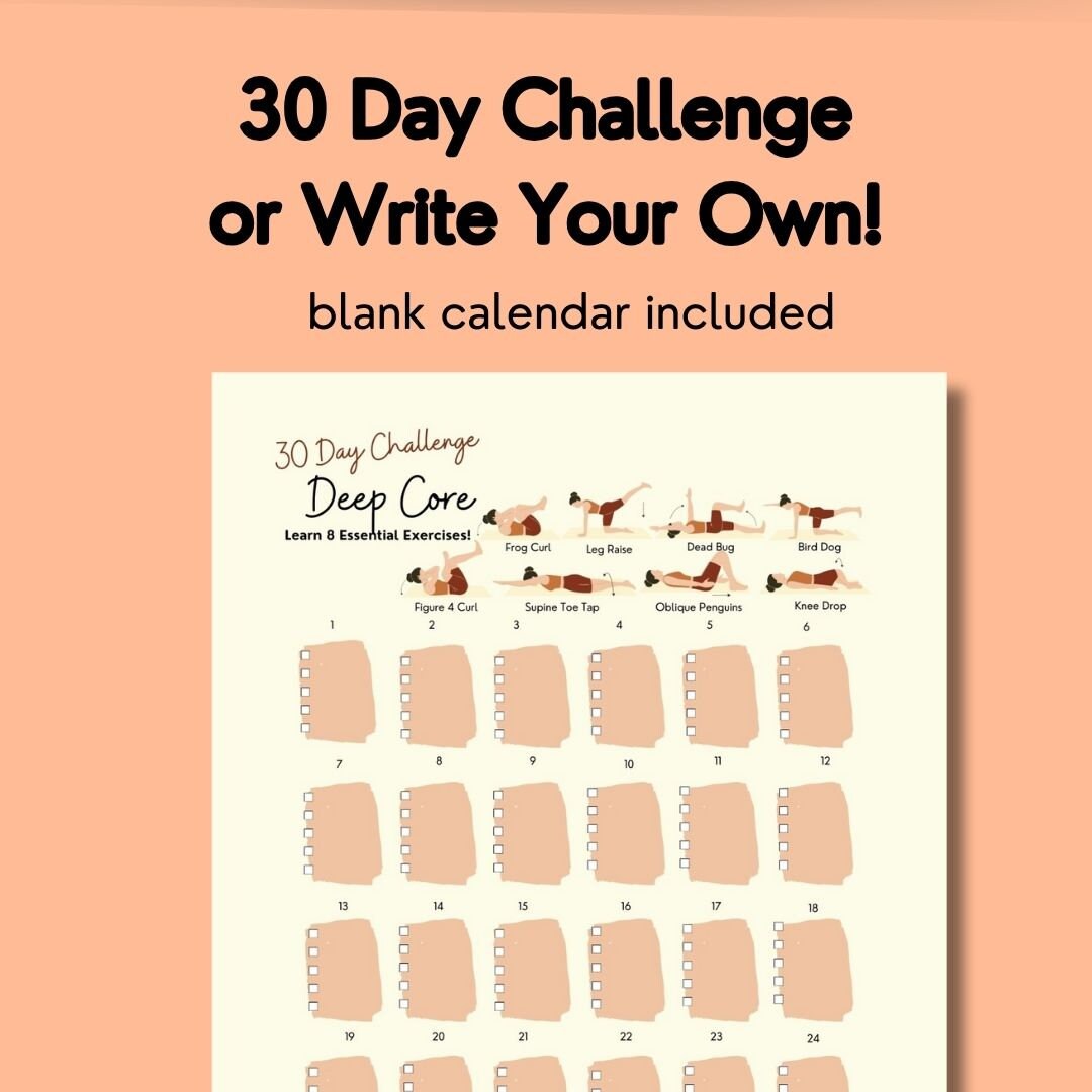 30 Day Challenge Core Workout, Deep Core Exercises, Abdominals, Pelvic ...