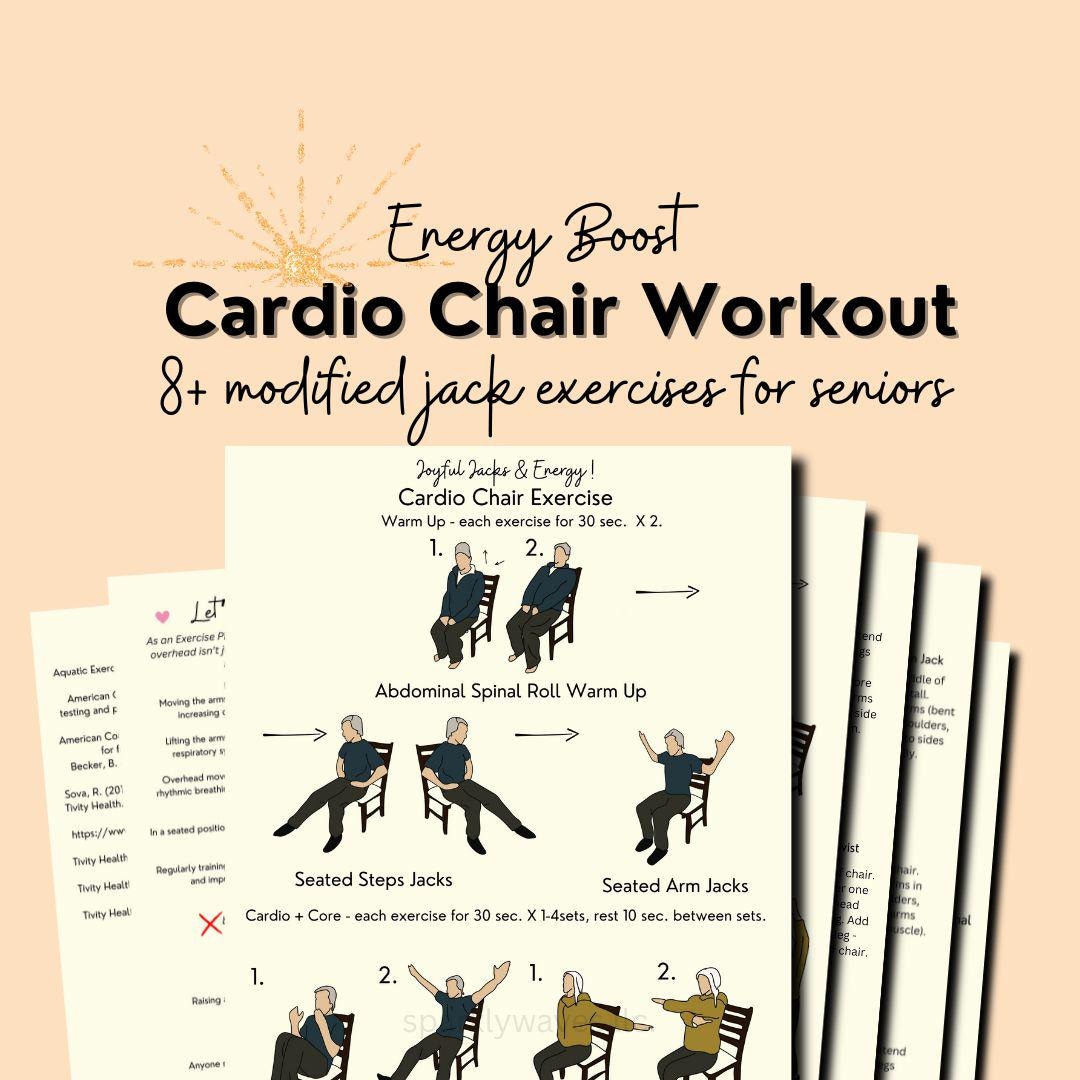 Chair Exercise PDF for Seniors: Jumping Jack Variations for Older ...