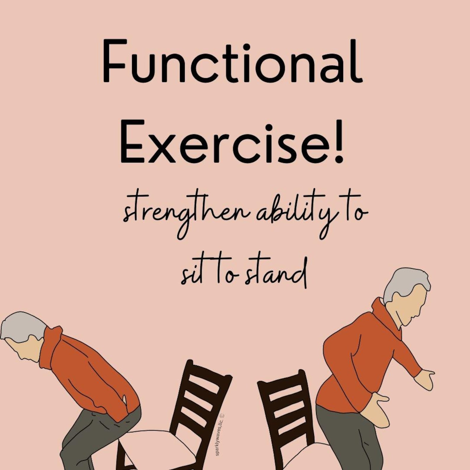 Sit to Stand Exercise PDF for Seniors, Chair Exercise, Chair Yoga ...