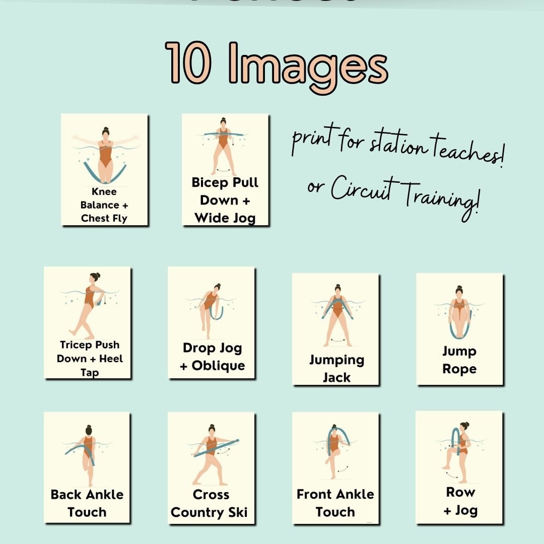 Pool Noodle Exercises, Water Aerobics Workout, Water Exercise for ...