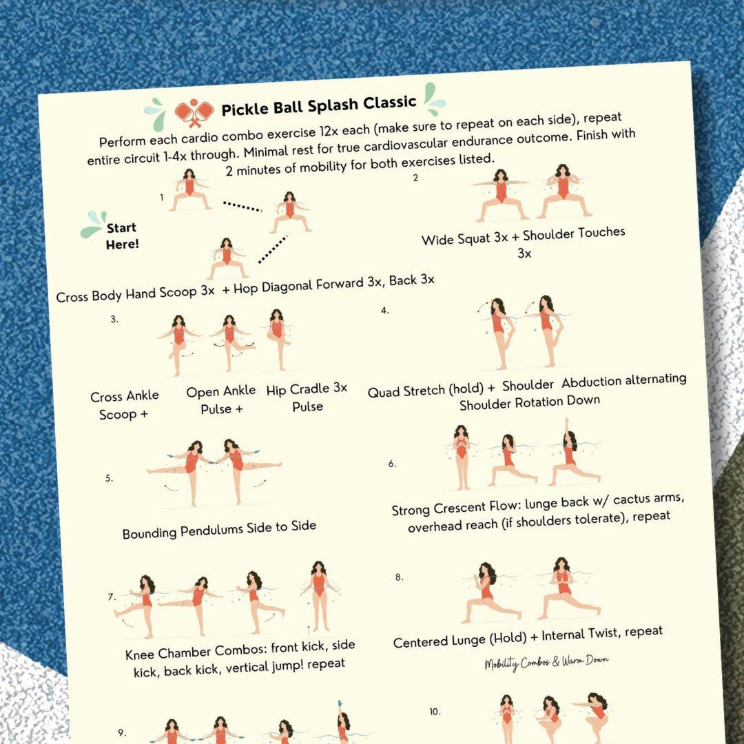 Pickleball Exercises for Seniors, Water Exercise Training for ...