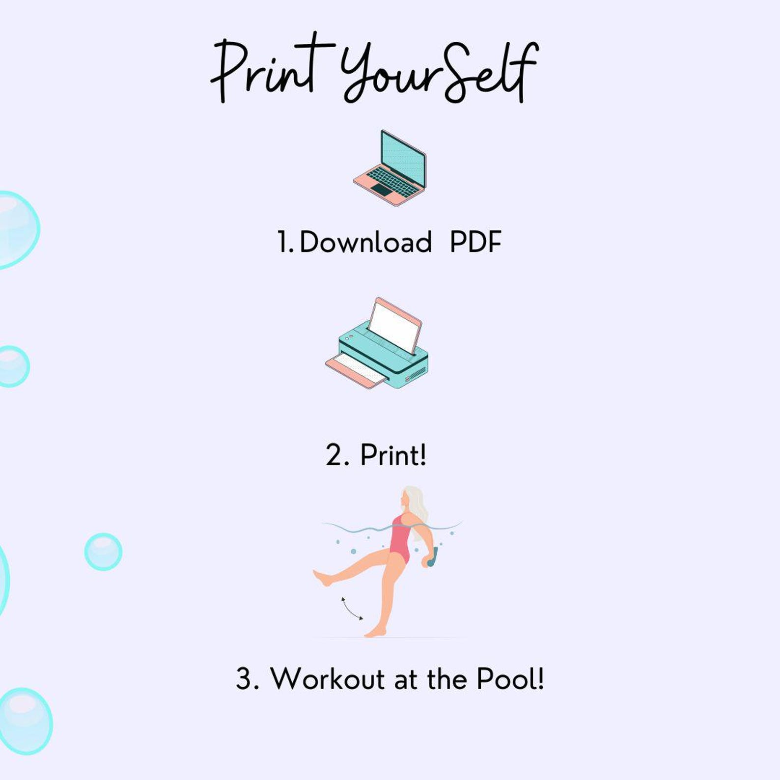 Pool Noodle Exercises for Seniors, Water Aerobics Exercise Pdfs, Belly ...