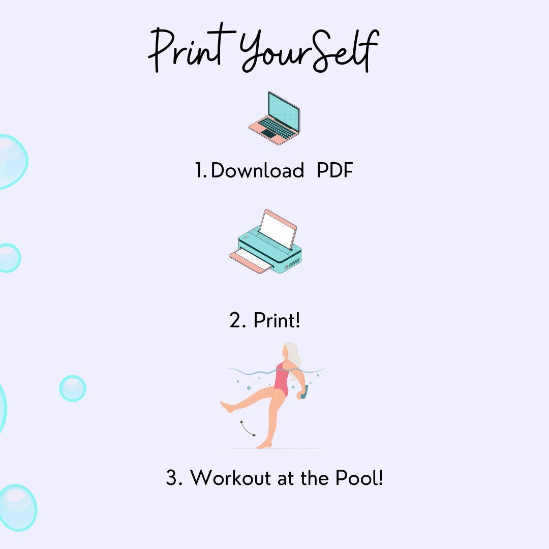 Pool Noodle Exercises for Seniors, Water Aerobics Exercise Pdfs, Belly ...