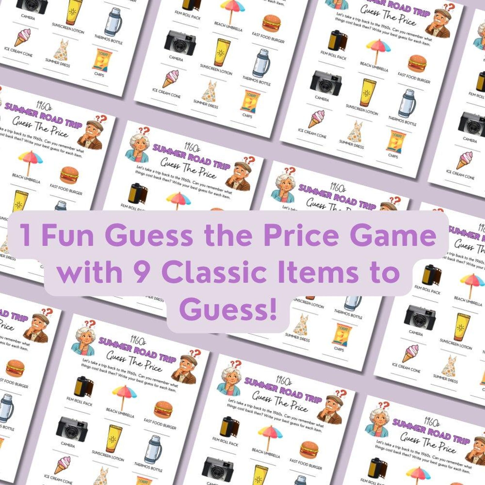 1960s Guess the Price Game, Guess the Price Trivia for Seniors ...