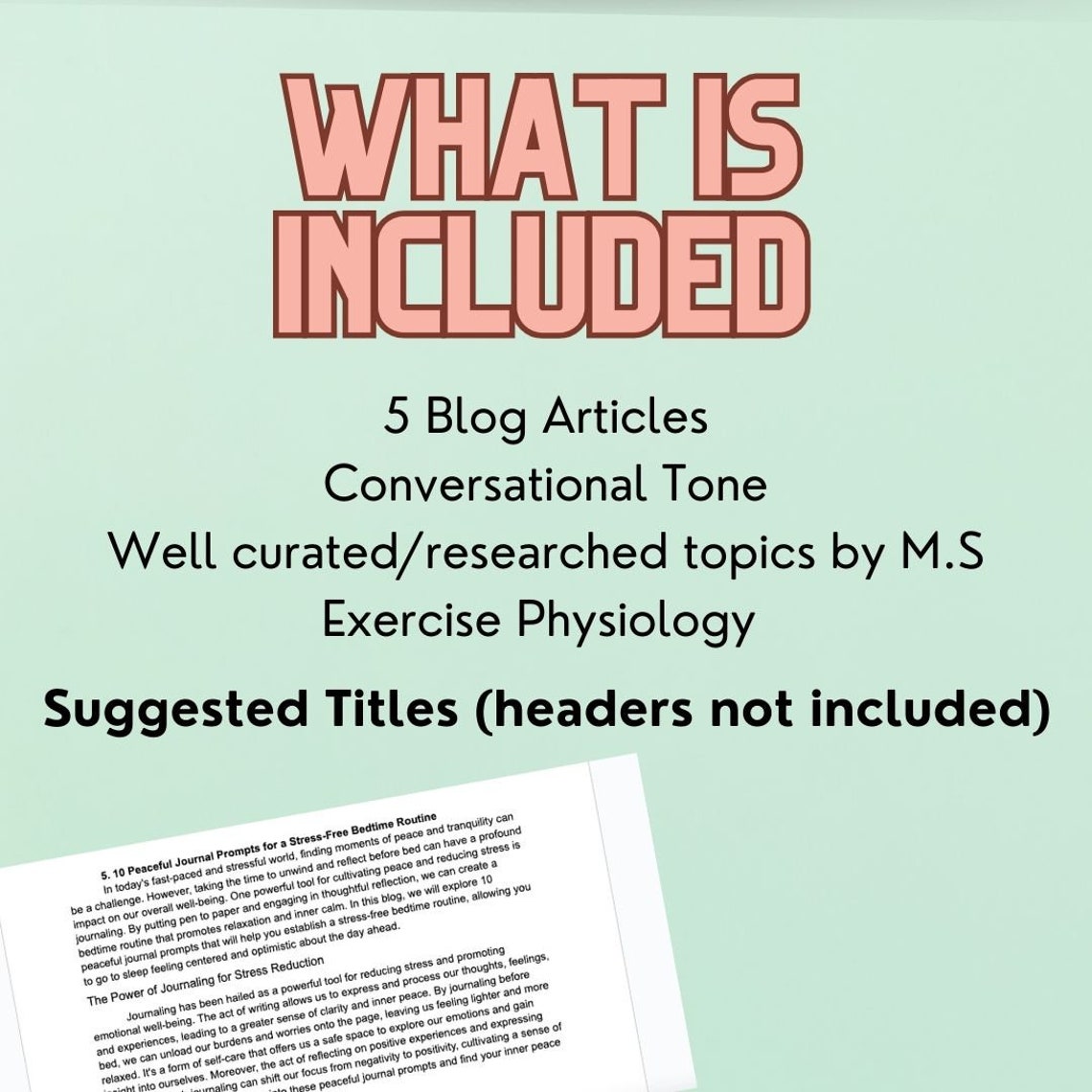 Prewritten Wellness Blogs, Health Article, Blog Ideas for Health and ...