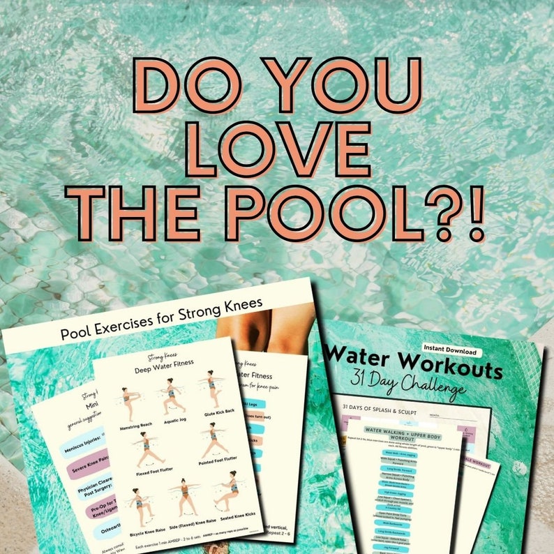 Water Aerobics Pdfs, Water Fitness, Water Exercise Digital Downloads ...