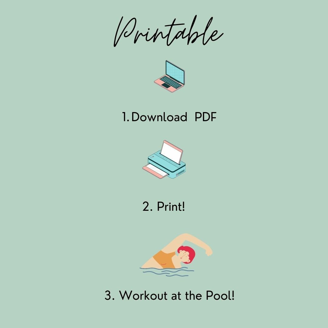 Printable Water Aerobics, Cardio Workouts, Fitness Pdfs, Bodyweight ...
