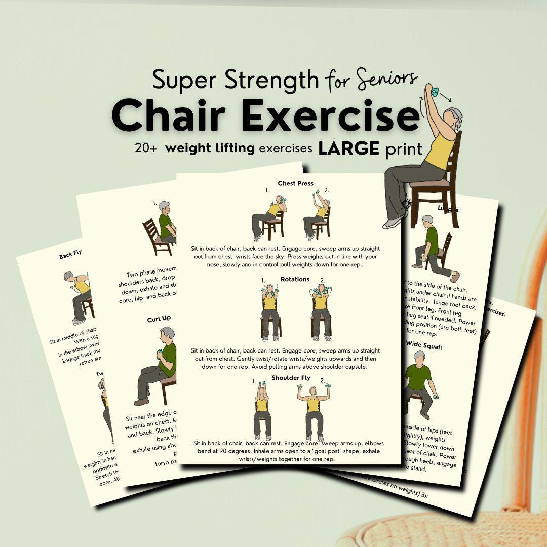 Chair Exercise for Seniors, Weight Lifting for Women Over 50 ...