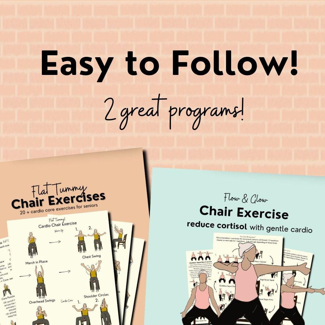 Chair Exercise Program for Seniors, Chair Cardio Exercise for Belly Fat ...