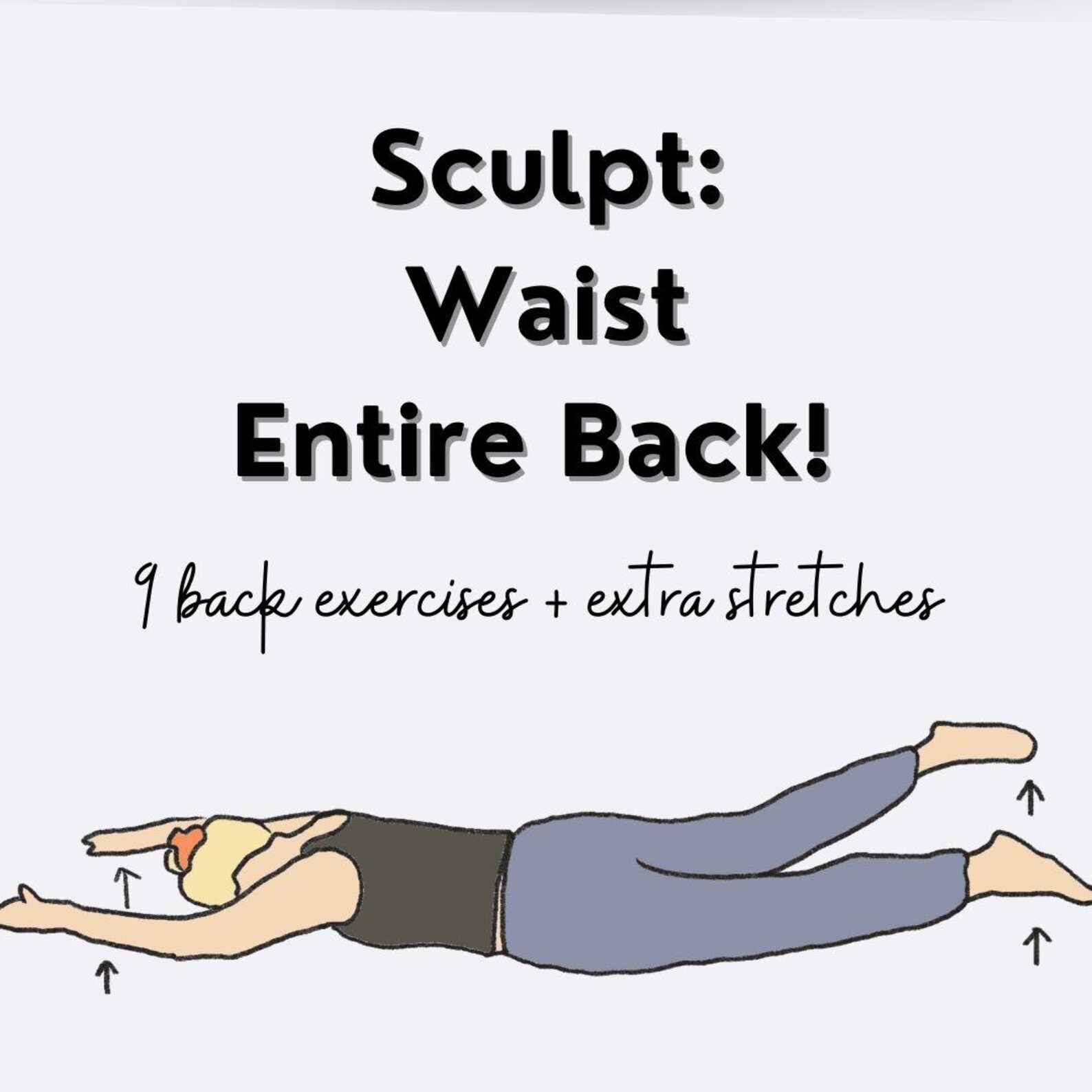 Slim Back 30 Day Challenge, Back Exercises, Slim Back Workout, Back ...