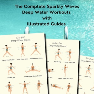 Water Aerobics Fitness Bundle, Pool Exercises for Seniors, Fitness ...