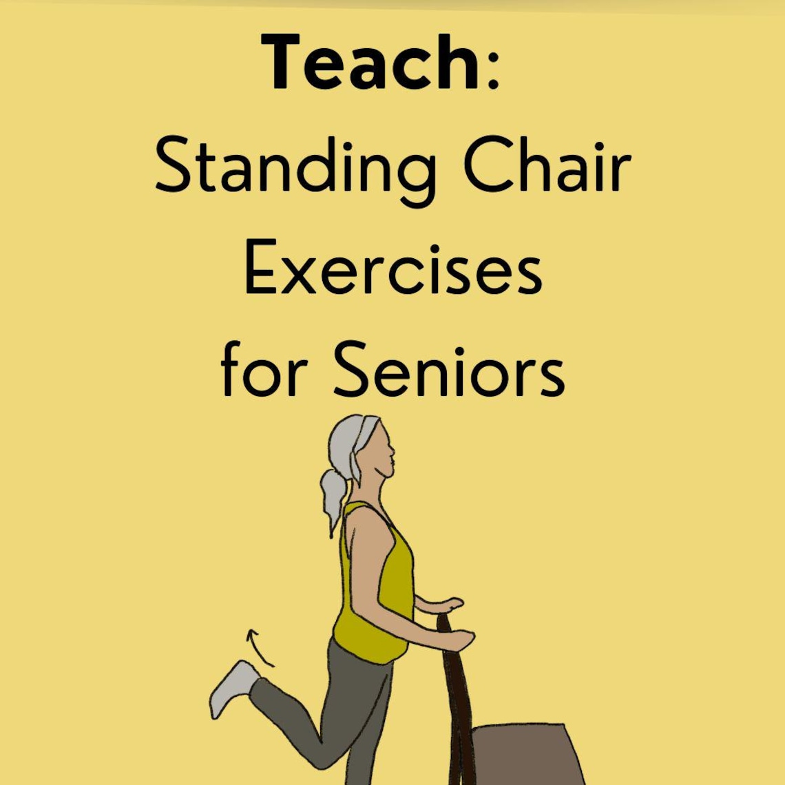 Chair Exercise Visuals for Senior, Exercise Cue Cards for Fitness ...