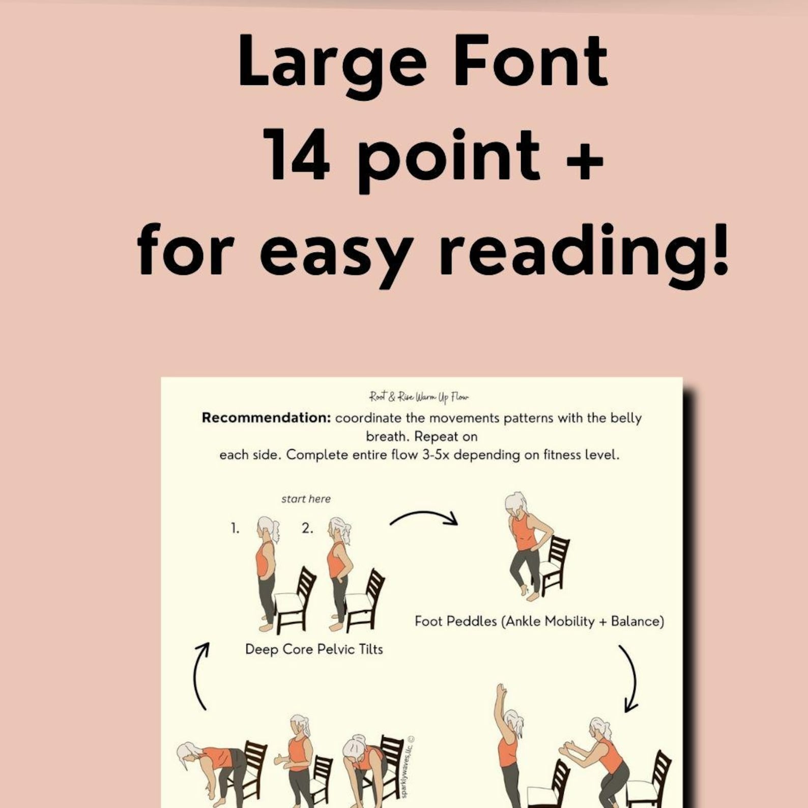 Sit to Stand Exercise PDF for Seniors, Chair Exercise, Chair Yoga ...