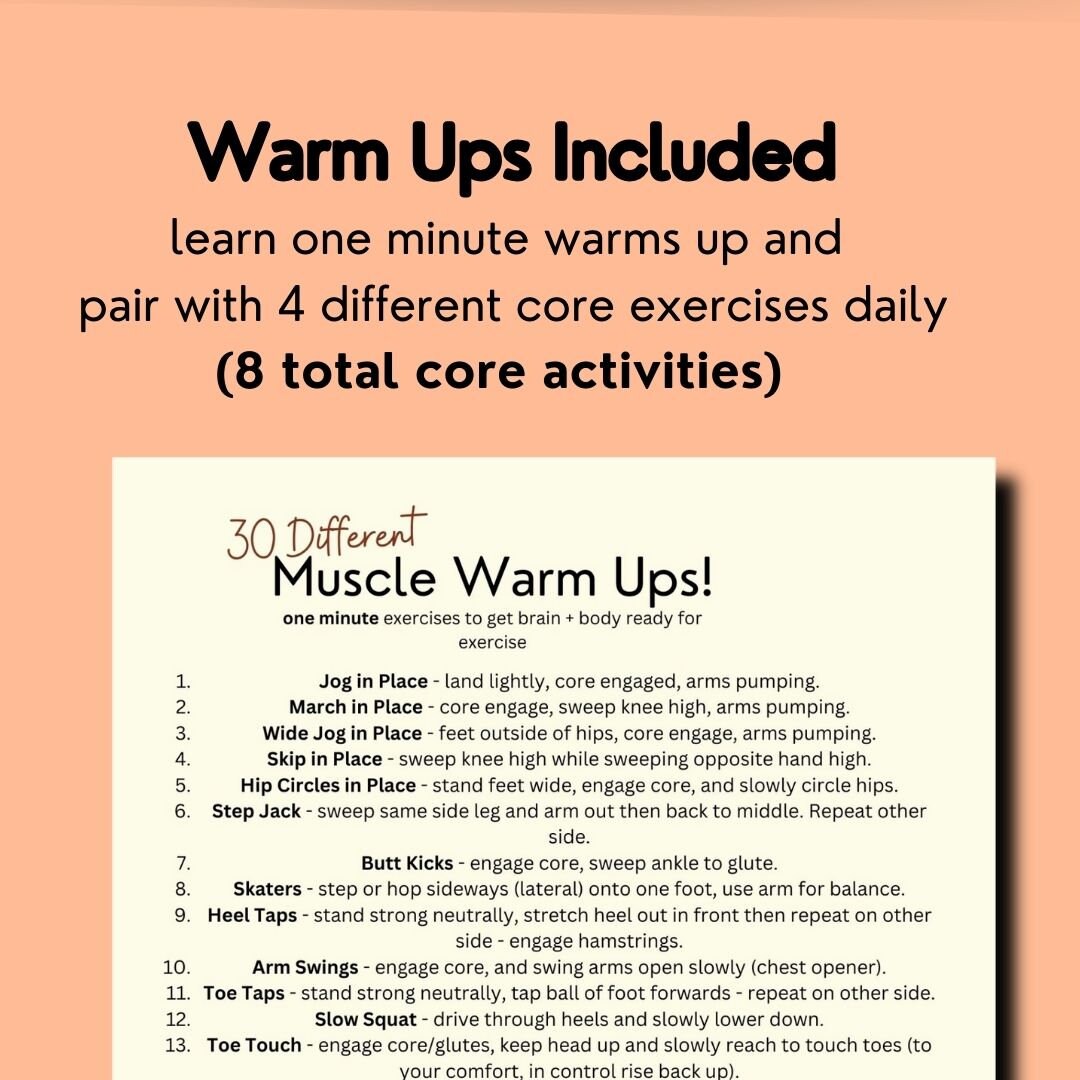 30 Day Challenge Core Workout, Deep Core Exercises, Abdominals, Pelvic ...