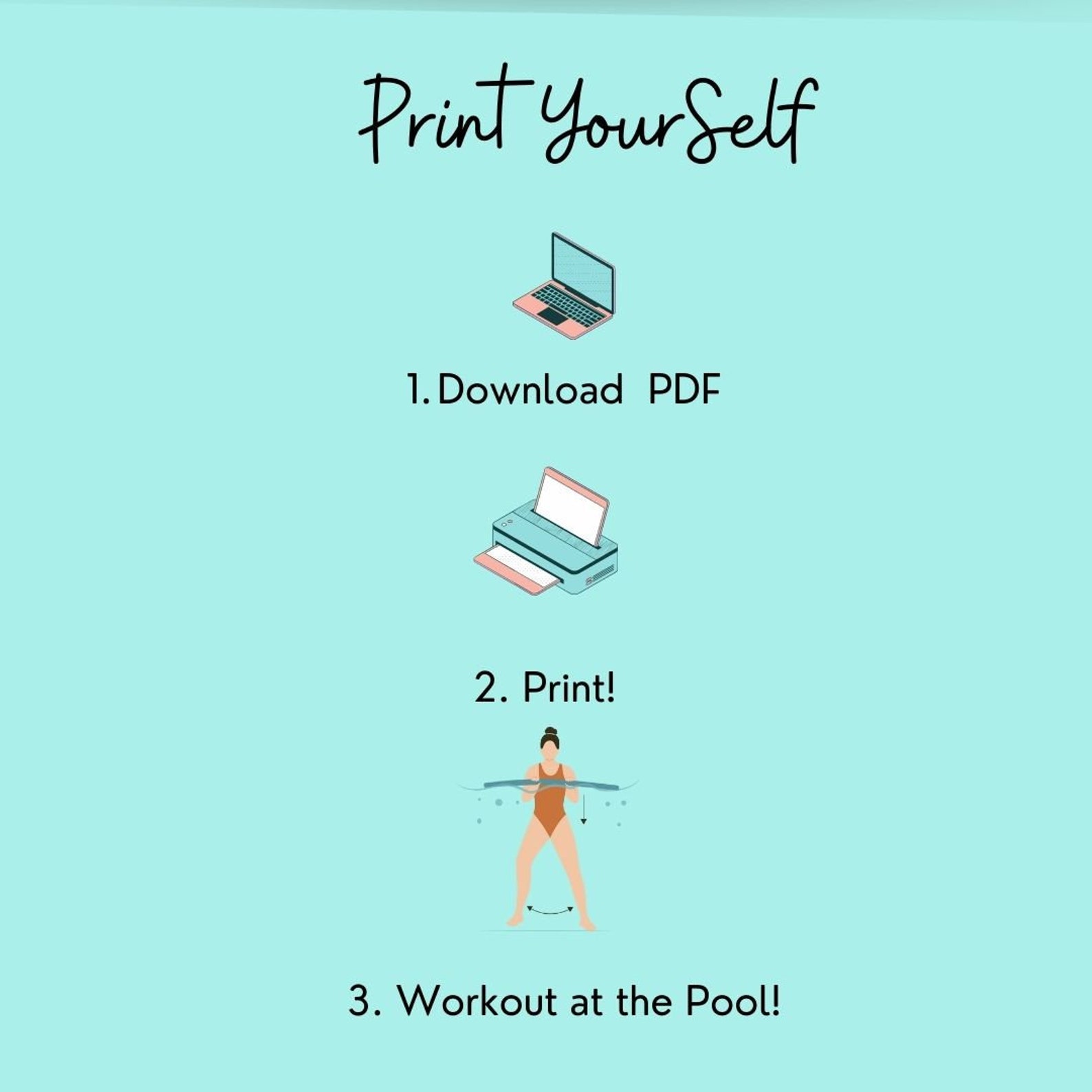 Pool Noodle Exercises for Seniors, Water Aerobics Exercise Pdfs, Water ...