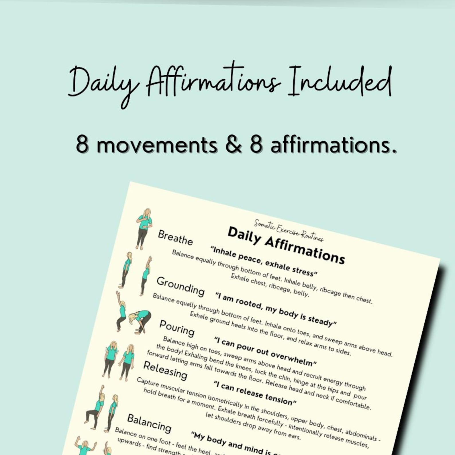 Somatic Exercises for Anxiety PDF, Somatic Yoga Exercises, Breathing ...