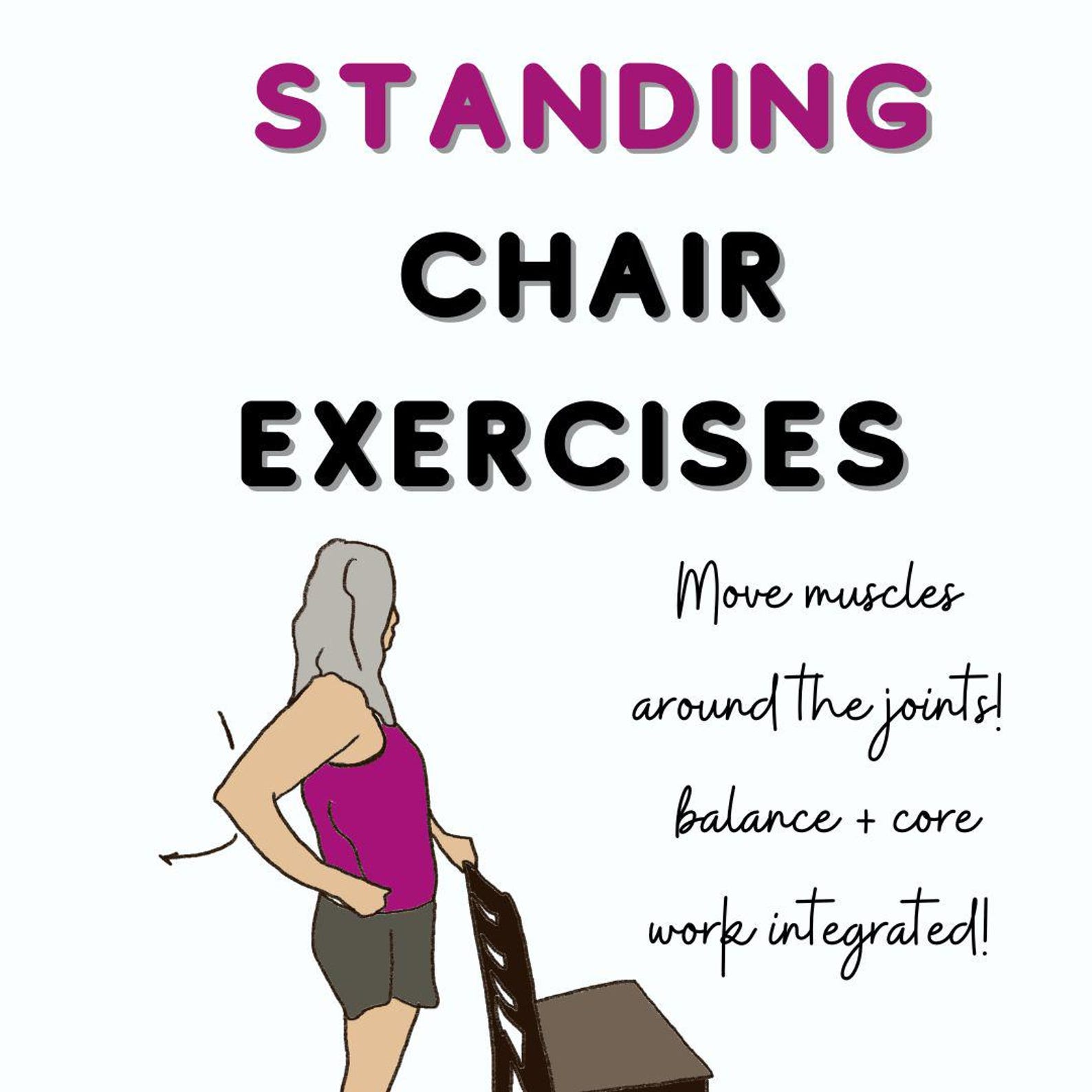 Standing Mobility Exercises for Senior, Mobility Chair Workout, Balance ...