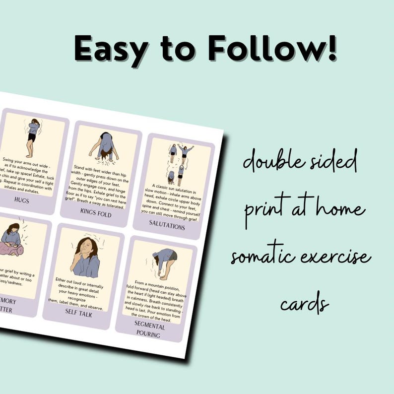 Somatic Therapy Cards, Somatic Exercise for Sleep, Somatic Yoga for ...
