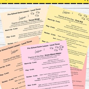 Swim Lesson Plan Printable Swim Lessons Bundle Digital - Etsy UK