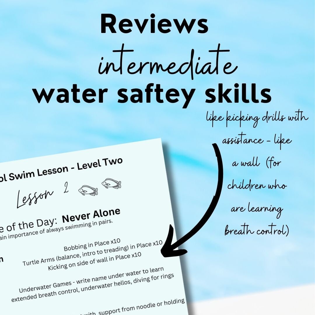 Printable Swim Lessons for Children, Learn to Swim, Swim Lesson for ...