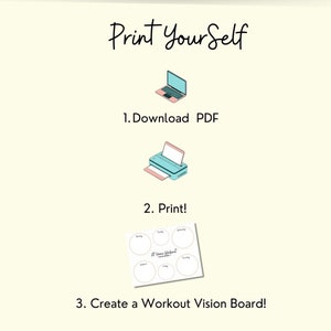 Fitness Vision Board, Manifest Happiness Printable, Wellness Vision ...