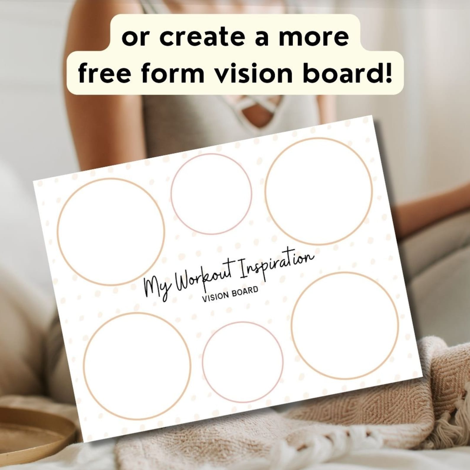 Fitness Vision Board, Manifest Happiness Printable, Wellness Vision ...