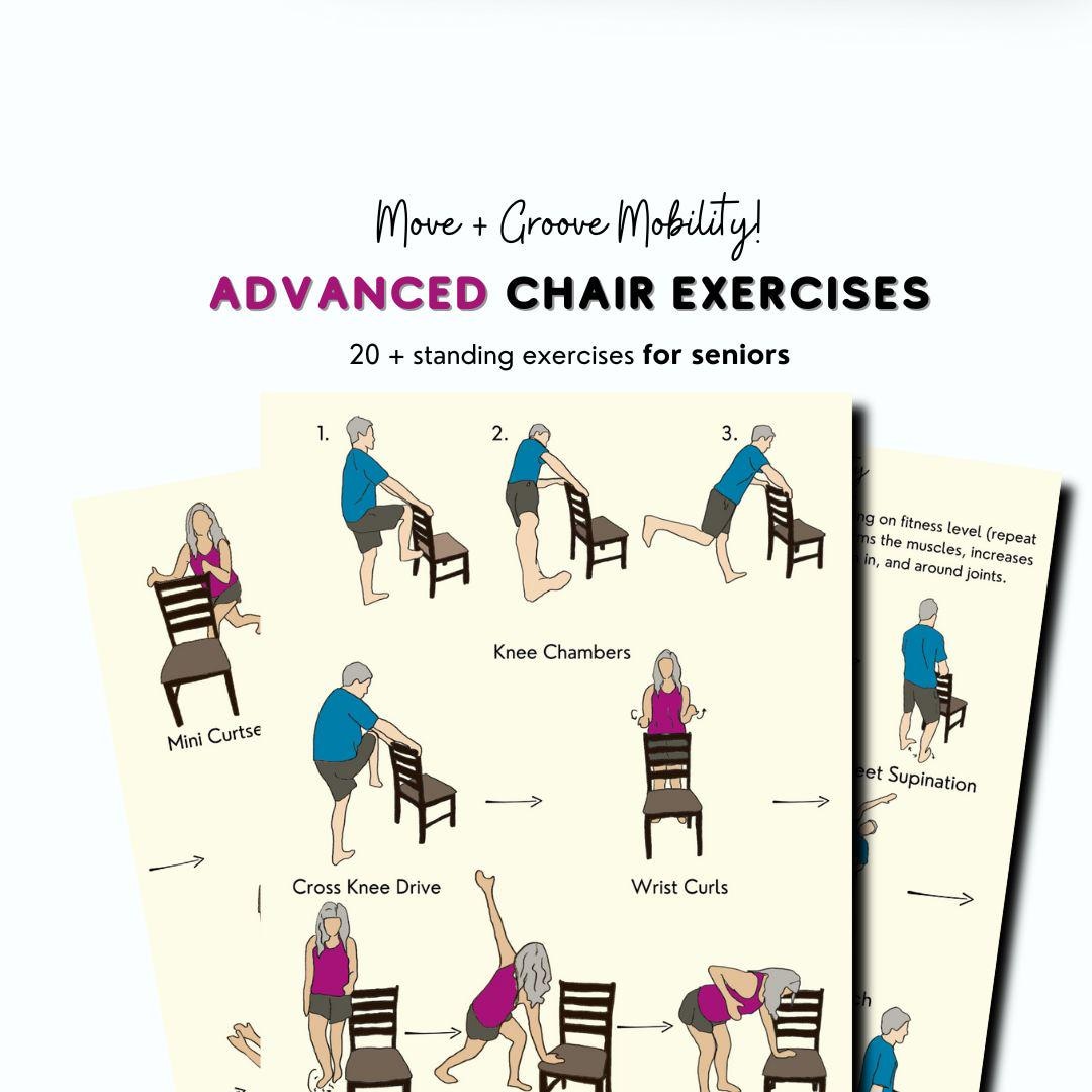 Standing Mobility Exercises for Senior, Mobility Chair Workout, Balance ...