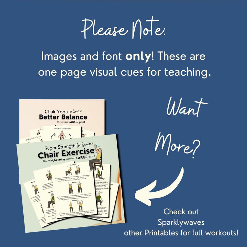 Chair Exercise Illustrations for Fitness Instructors, Resistance ...