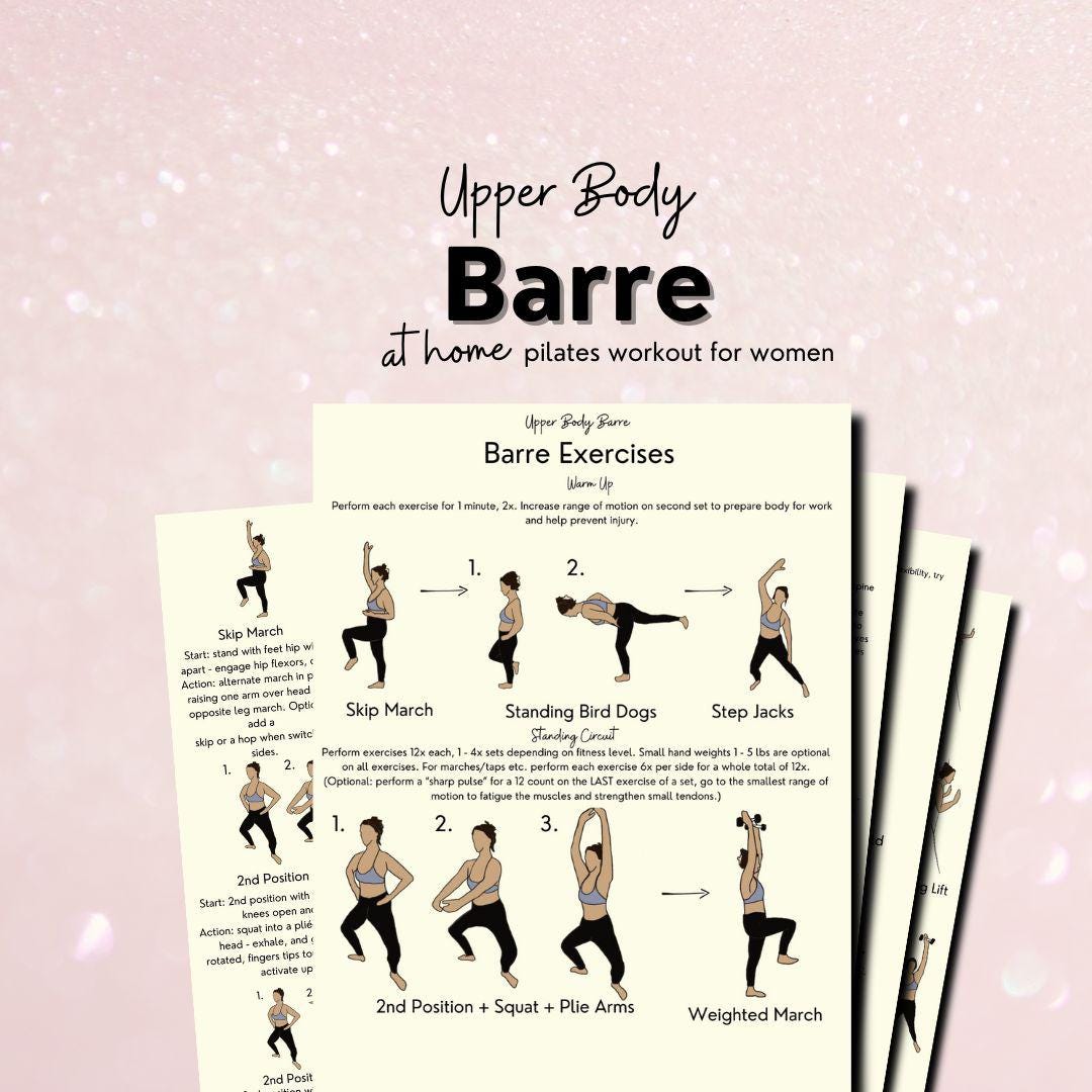 Barre Workout for Beginners, Pilates Workout for Weight Loss, Upper ...