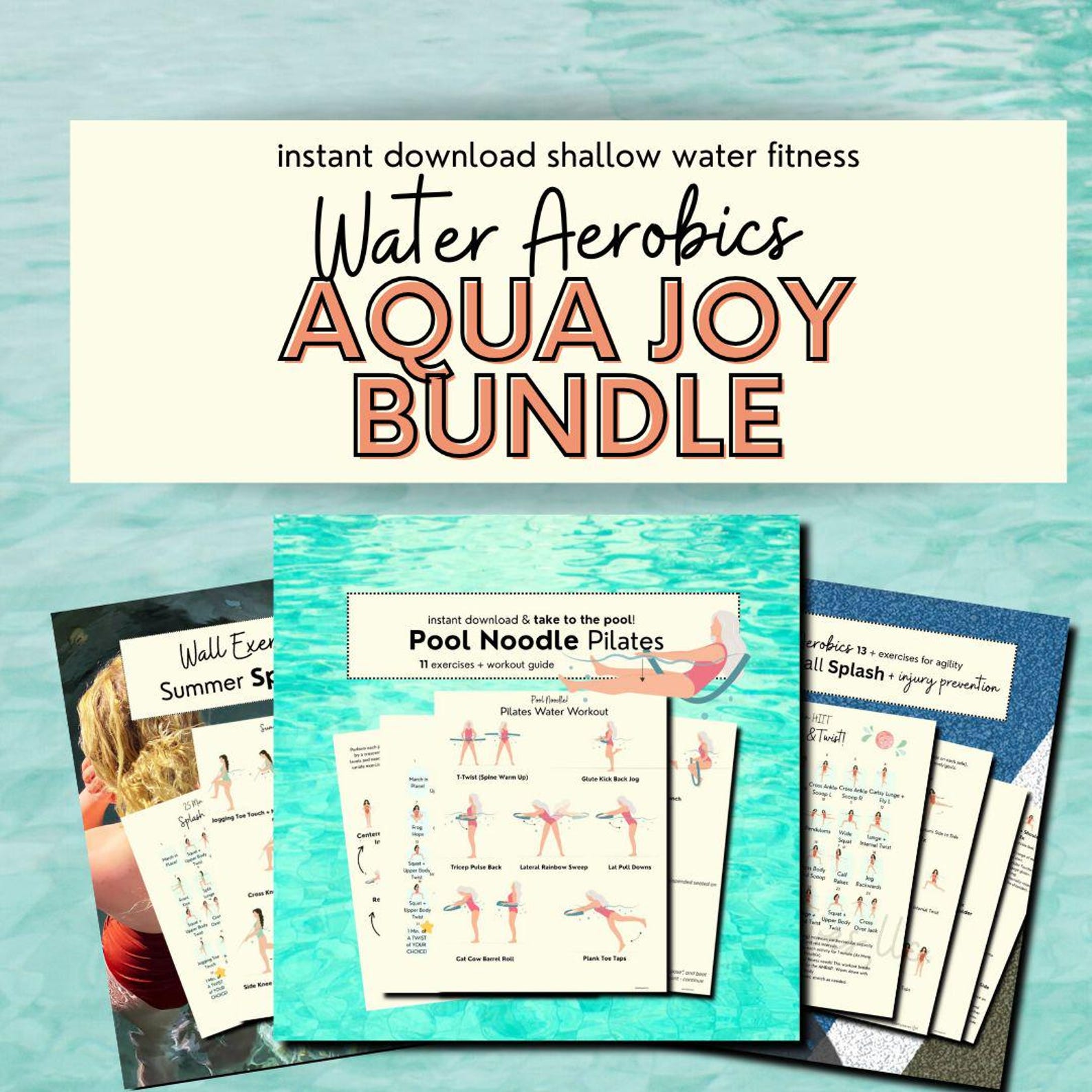 Water Aerobics Pdfs, Water Fitness, Water Exercise Digital Downloads ...