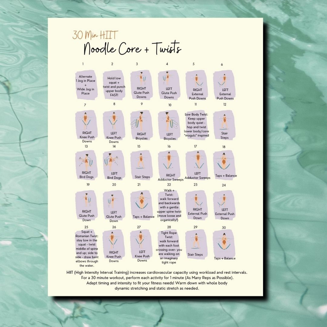 Pool Noodle Fitness for Seniors, Water Exercises for Sciatica, Water ...