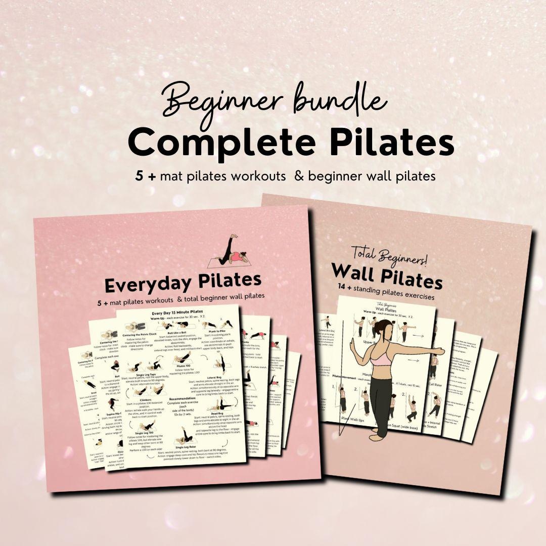 Printable Pilates Workout PDF, Beginner Wall Pilates for Weight Loss ...