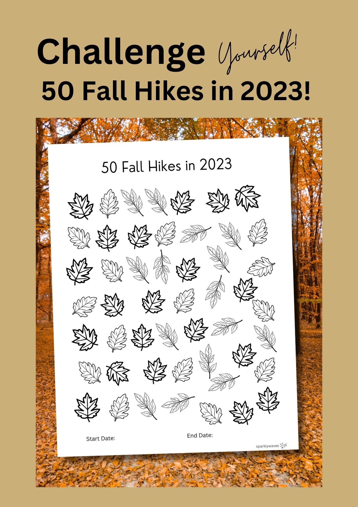 Walking Challenge, Hiking Challenge, 50 Miles Challenge, Fall Fitness ...