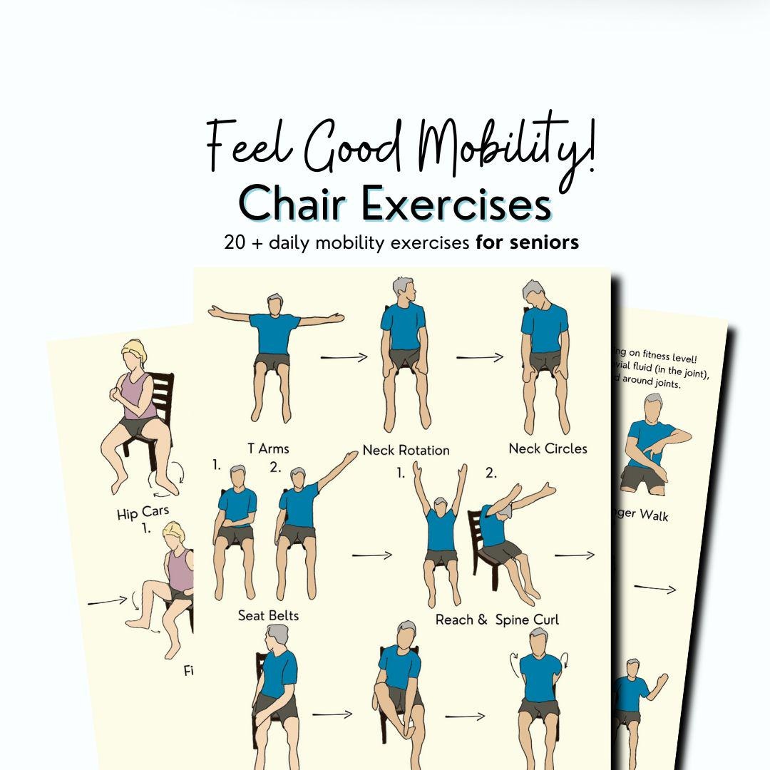 Chair Mobility Exercises for Seniors, Seated Mobility Workout for Older Adults, Chair Exercises ...