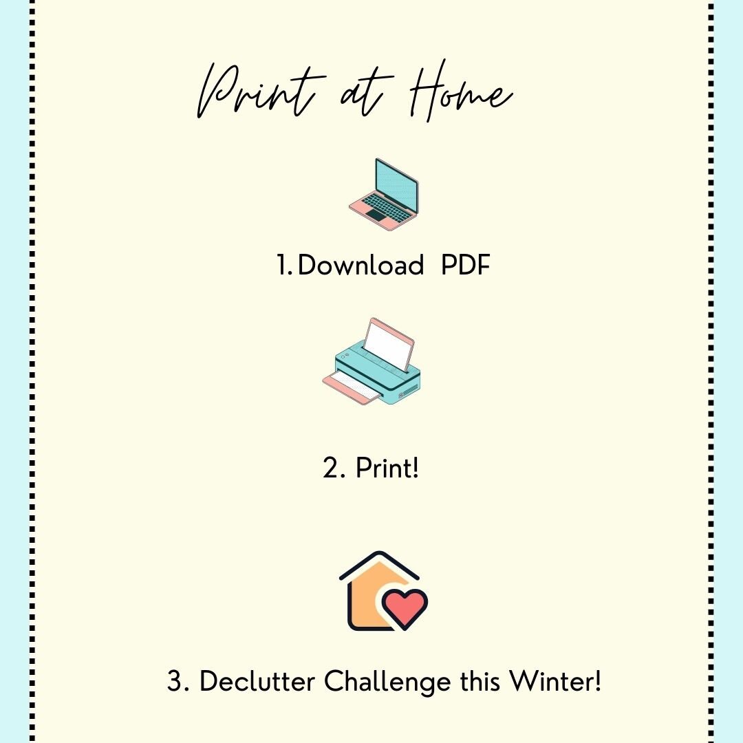 Declutter Bundle for Winter, Cleaning Checklists, Minimalism Challenge ...