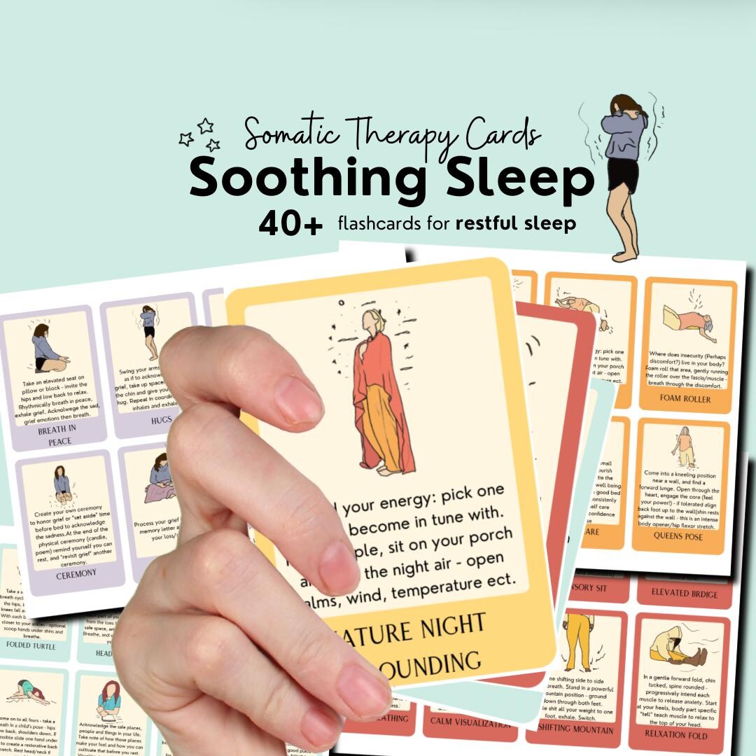 Somatic Therapy Cards, Somatic Exercise for Sleep, Somatic Yoga for ...