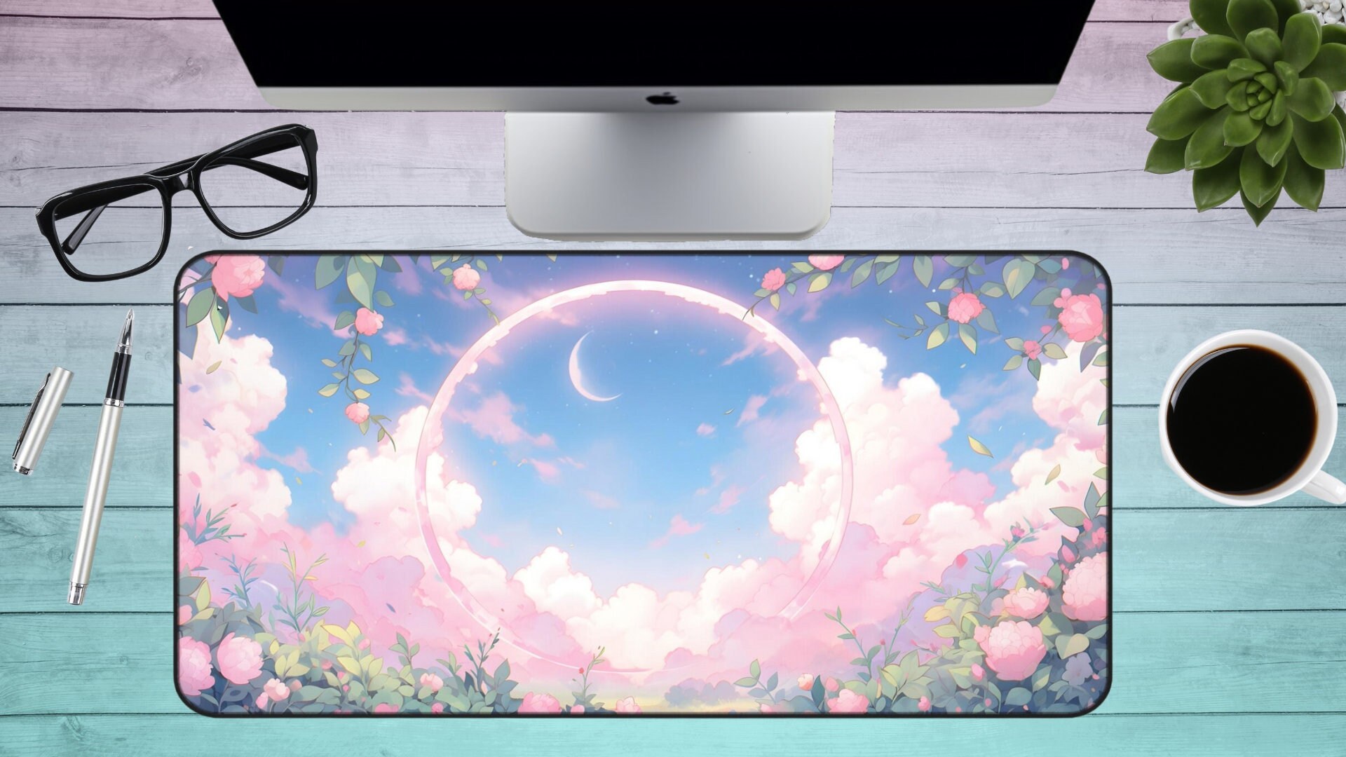 Pastel Dreamscape XXL Desktop Mouse Pad for Computers - Etsy