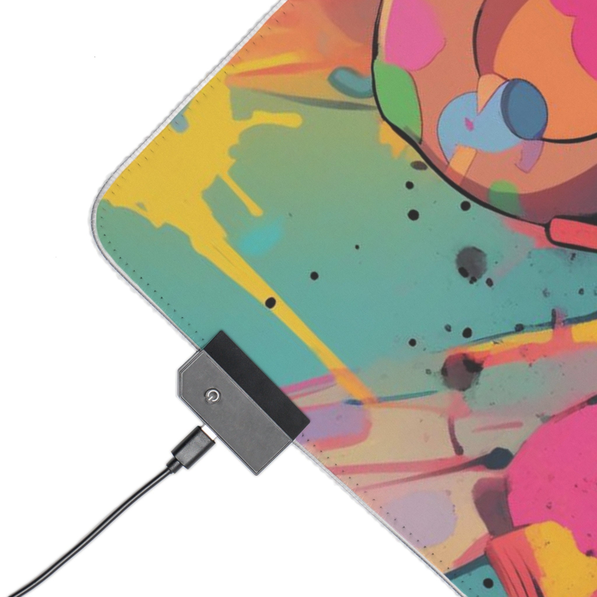 RGB Kawaii Graffiti Teddy Bear Gaming Mouse Pad LED XXL - Etsy