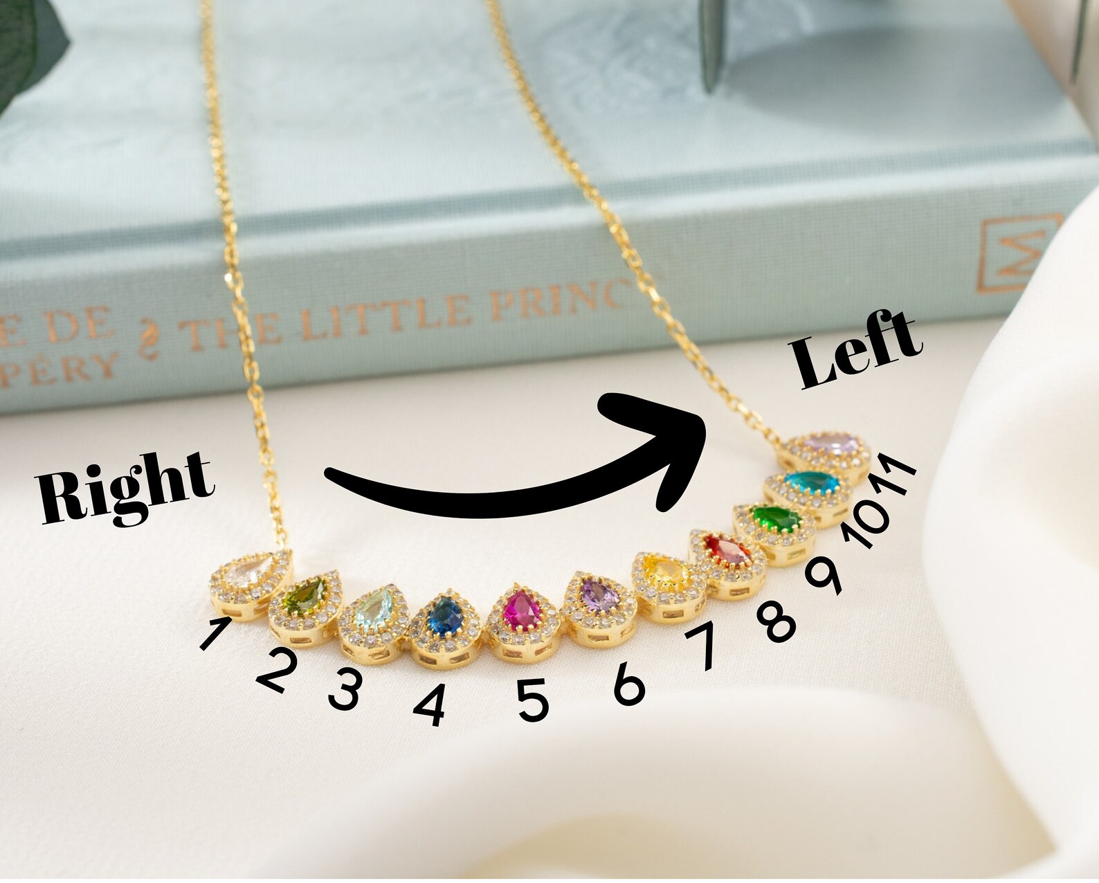 Personalized Teardrop Birthstone Necklace Matching Birthstone Necklace ...