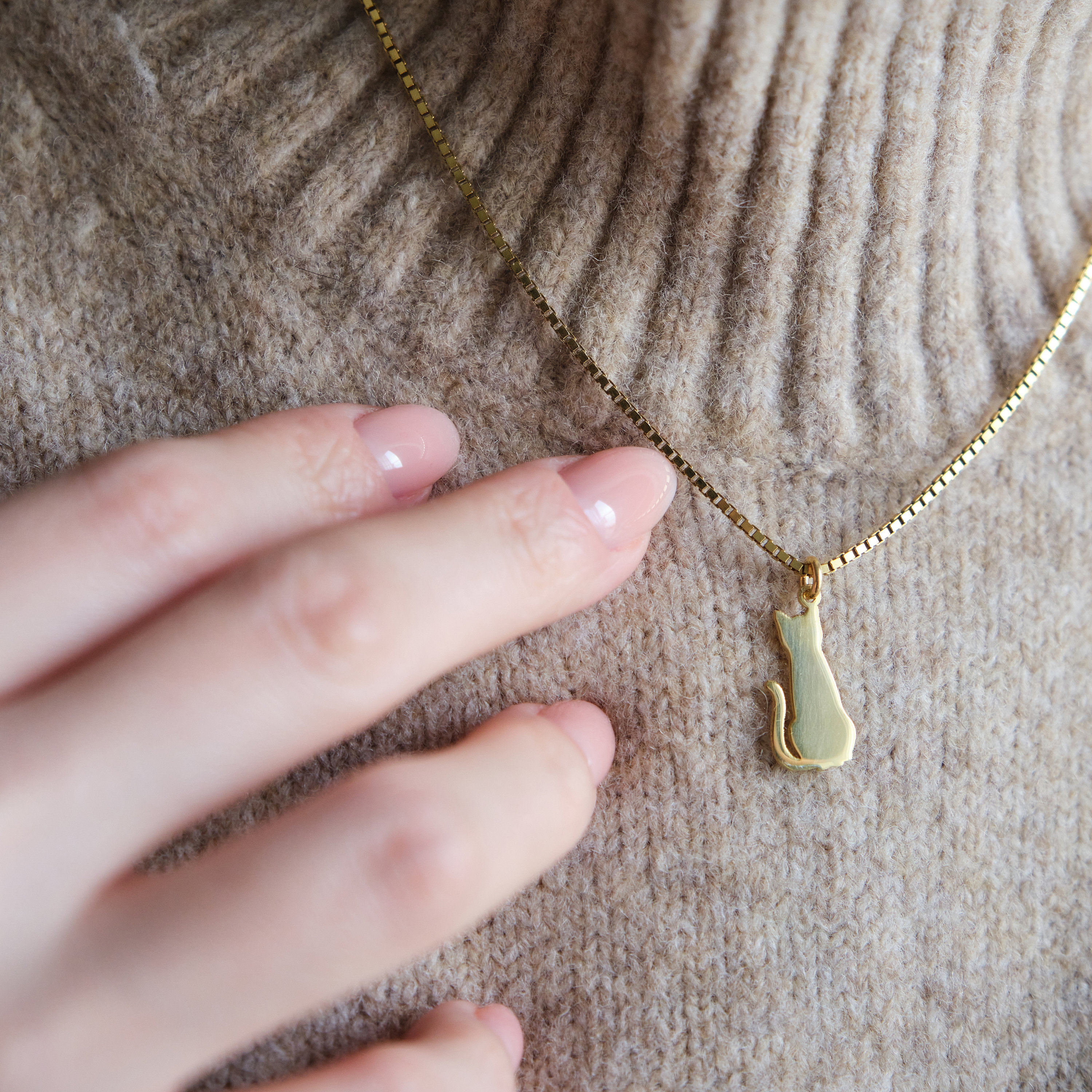 Dainty Cat Necklace Silver Cat Necklace Pet Charm Necklace Pet Memorial ...