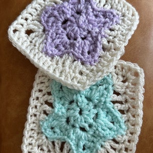Crochet Star Granny Square Pattern - Etsy